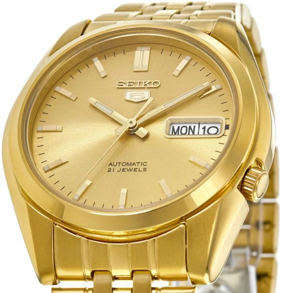 Seiko | Accessories | Seiko 5 Gold Automatic Watch New | Poshmark